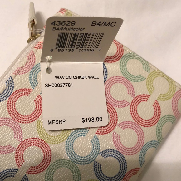 Coach | Bags | Coach Multicolor Wallet With Matching Checkbook | Poshmark